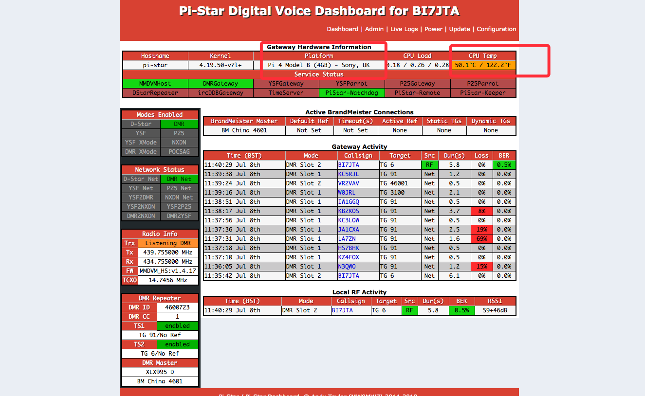 MMDVM REPEATER @BI7JTA: Pi-Star 4.1 (Buster) support Raspberry Pi 4 #MMDVM