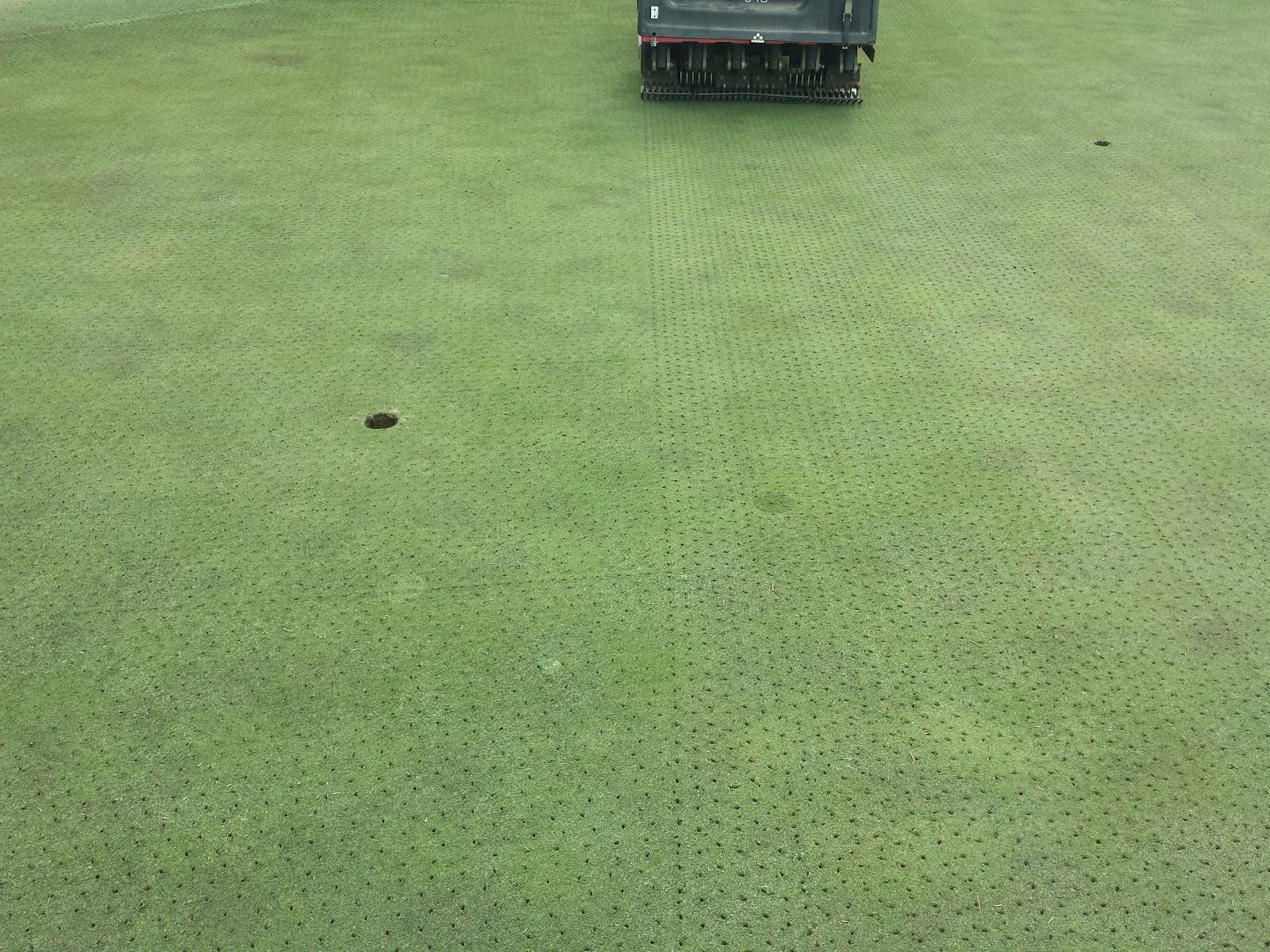 The Creek Club Golf Course Maintenance: Greens Aerification