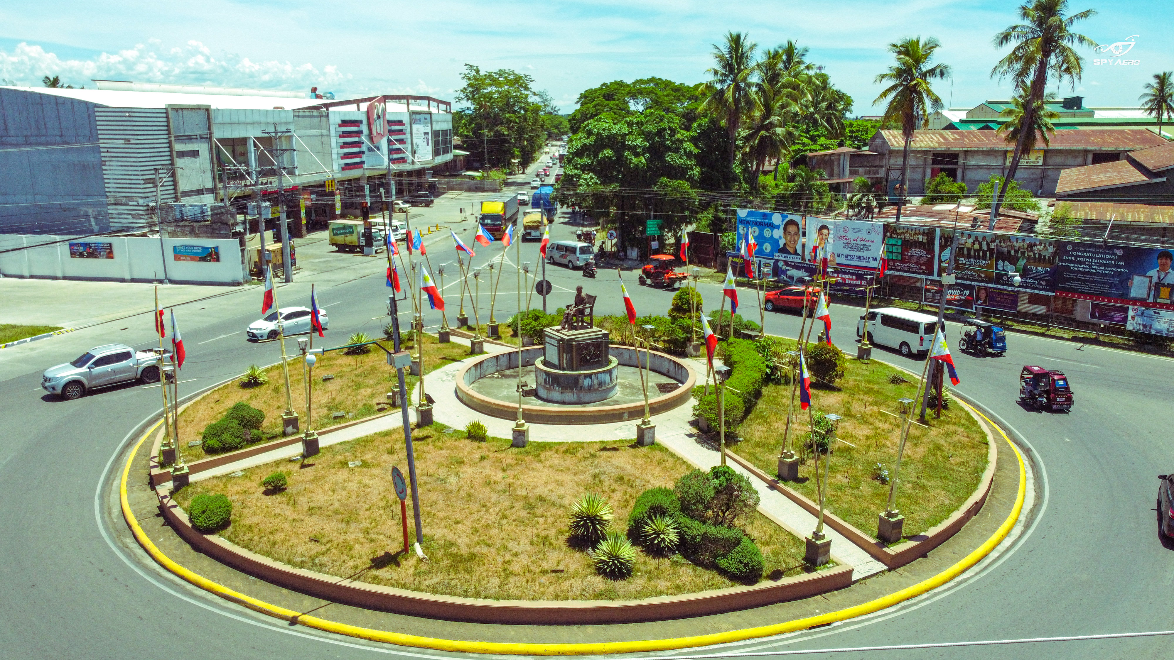 SPY Aero: Santiago City Rotonda Park Flag Independence day 2020