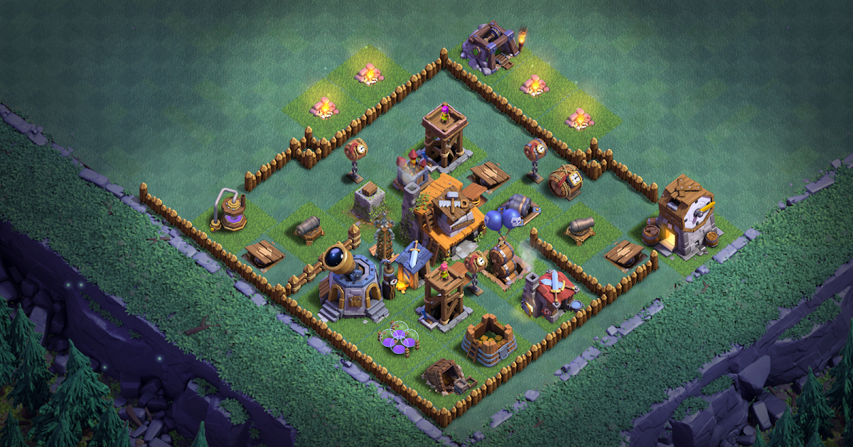 New Builder Hall 4 Base Layout with Copy Link - Base of Clans