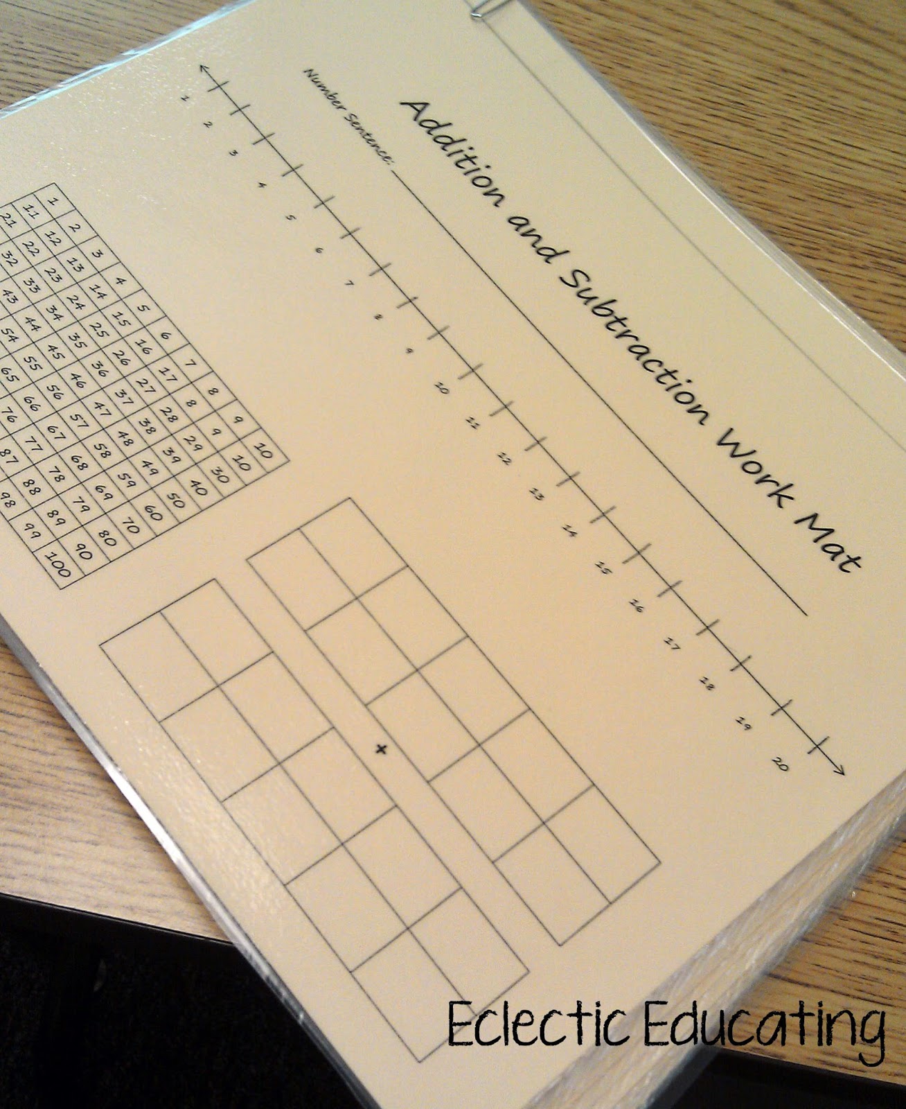 Eclectic Educating: Addition and Subtraction Work Mats