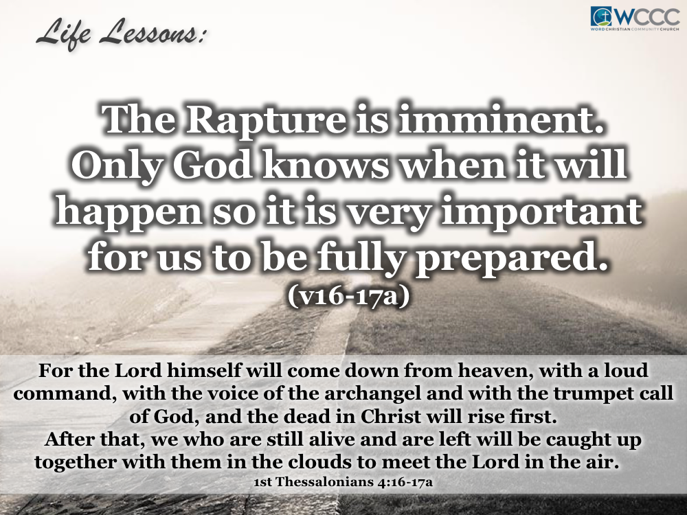 Pastor Ramil Carmen's Blogs: Don´t Be Left Behind