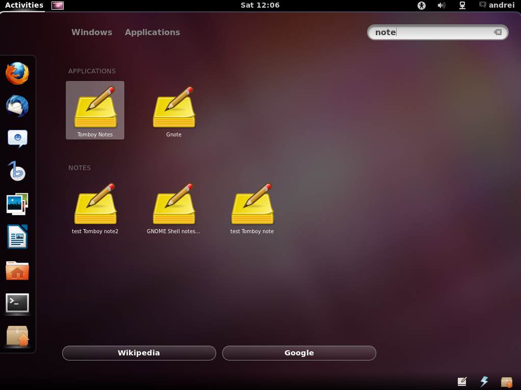 Tomboy And Gnote GNOME Shell Search Provider ~ Web Upd8: Ubuntu / Linux ...
