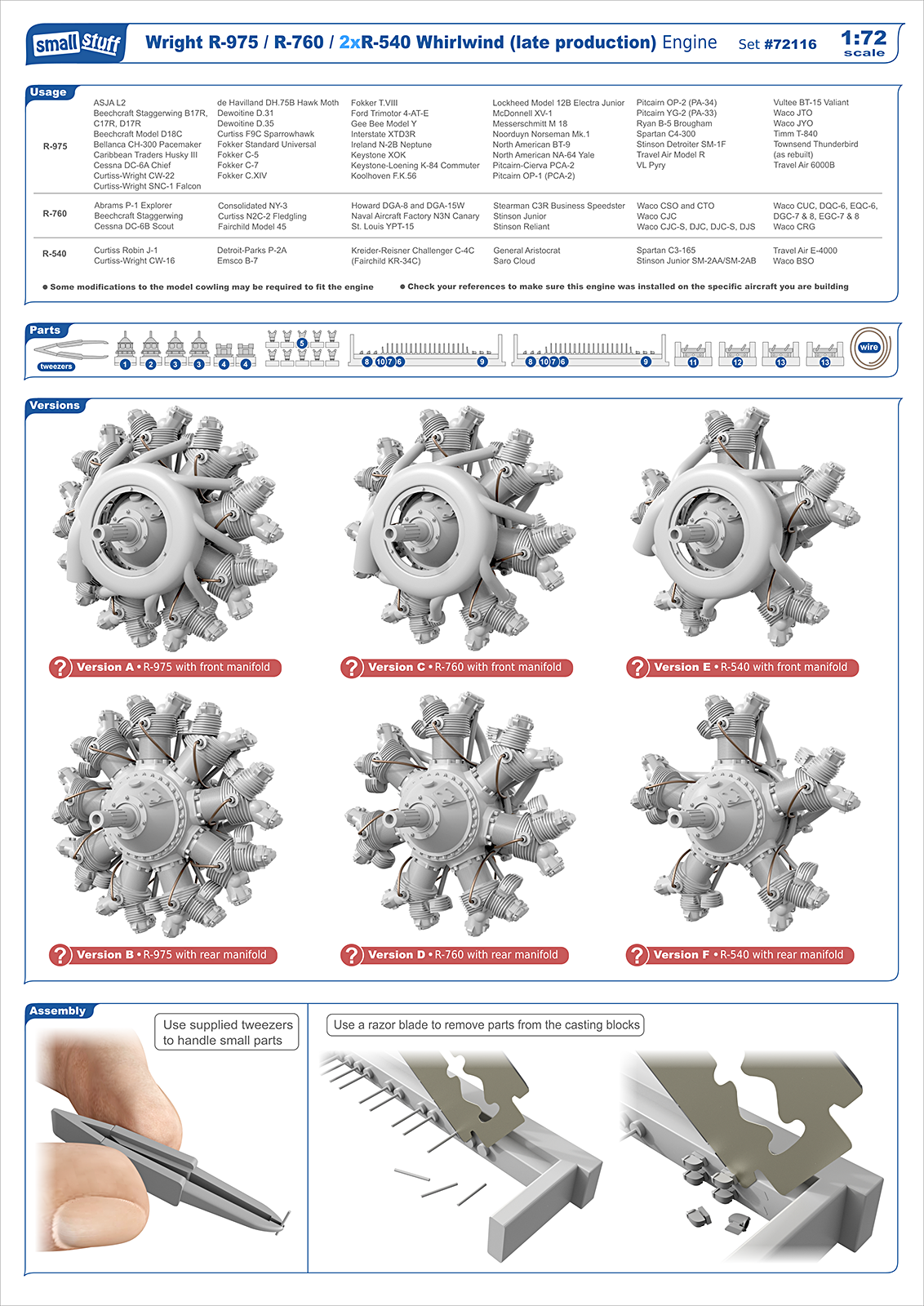 Small Stuff Models: Coming soon - 1/72 Wright R-975/R-760/R-540 ...