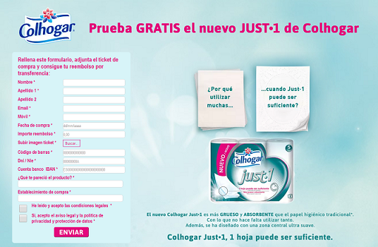 Mis pequeños descubrimientos: Prueba gratis el papel higiénico "Just-1 ...