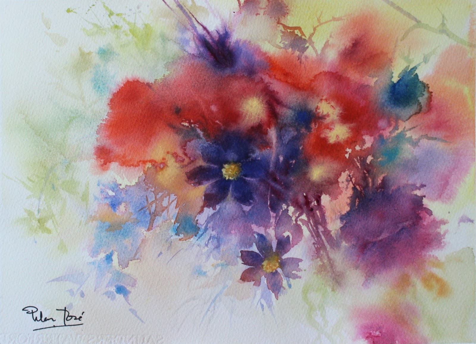 Mis acuarelas: FLORES