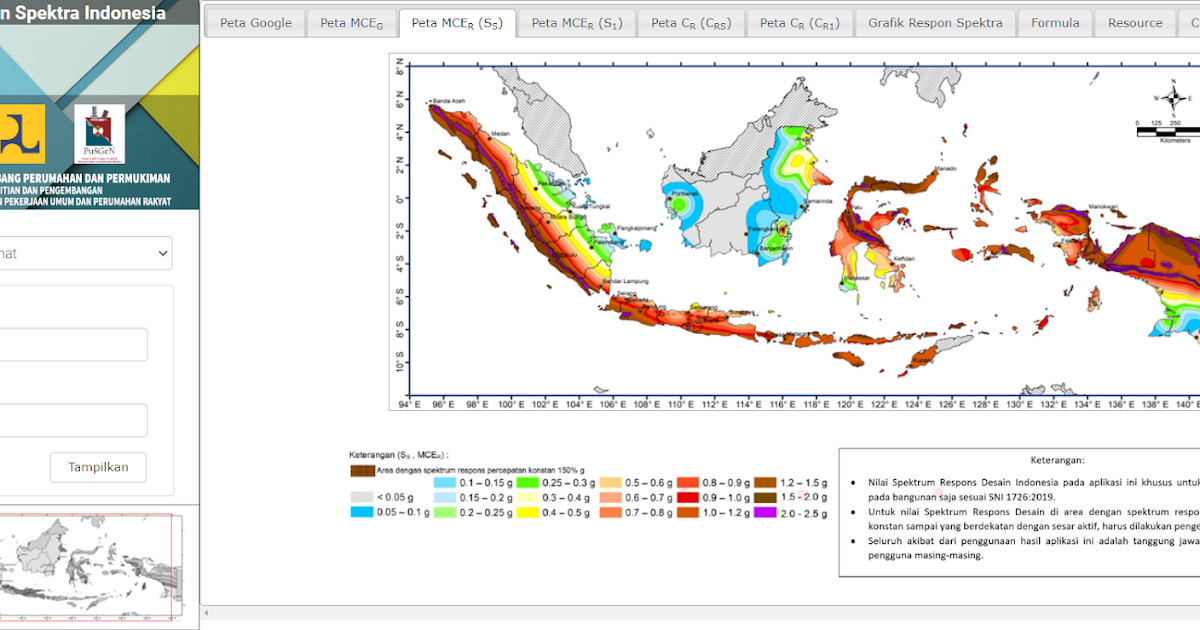 Aplikasi Desain Spektra Indonesia - SNI 1726:2019