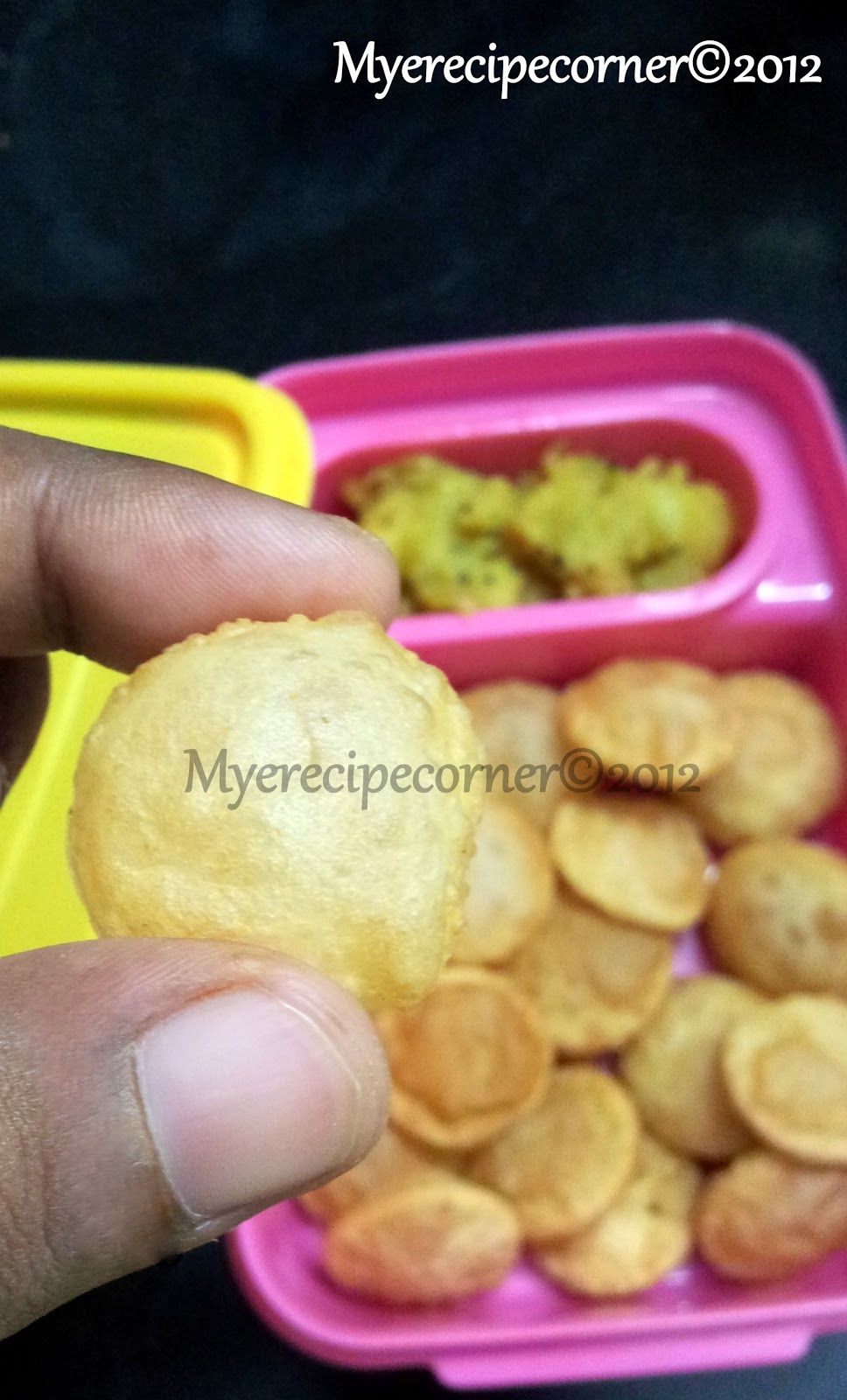 Mye's Kitchen: Mini Poori/ Coin Puri- Kids Lunch box recipes Indian