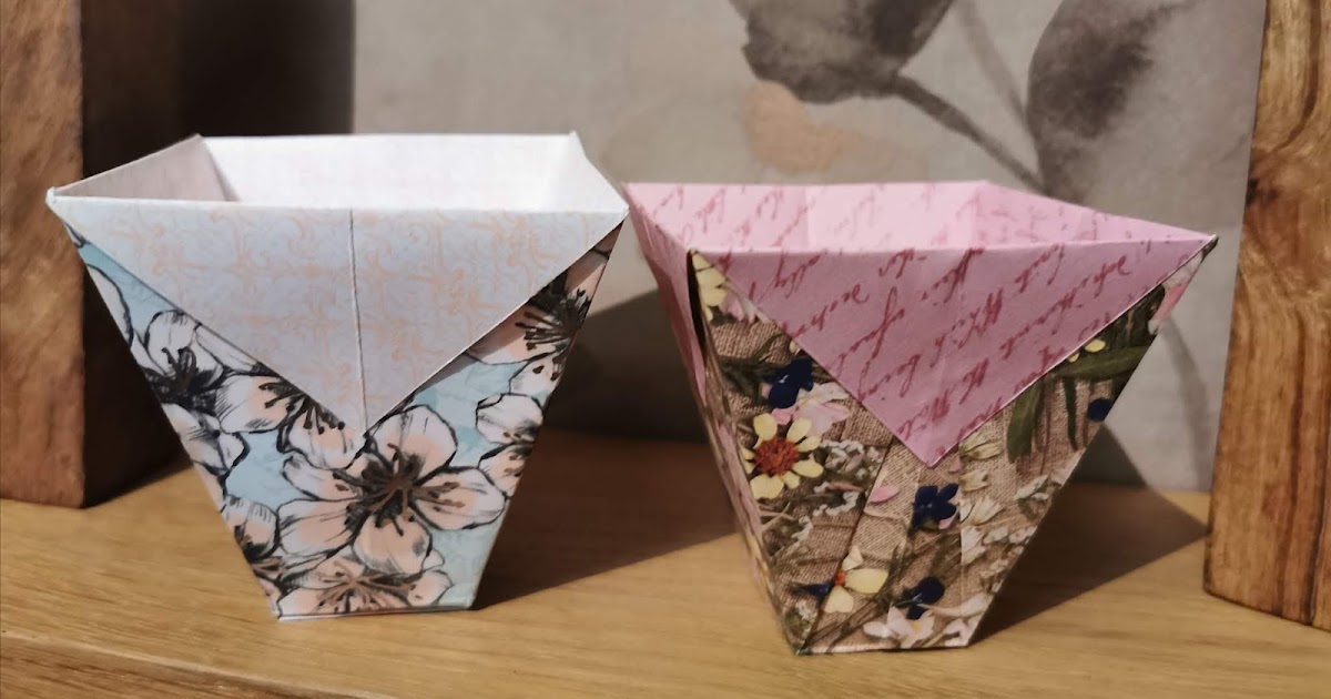 How to Make Little Pots Using Origami Technique