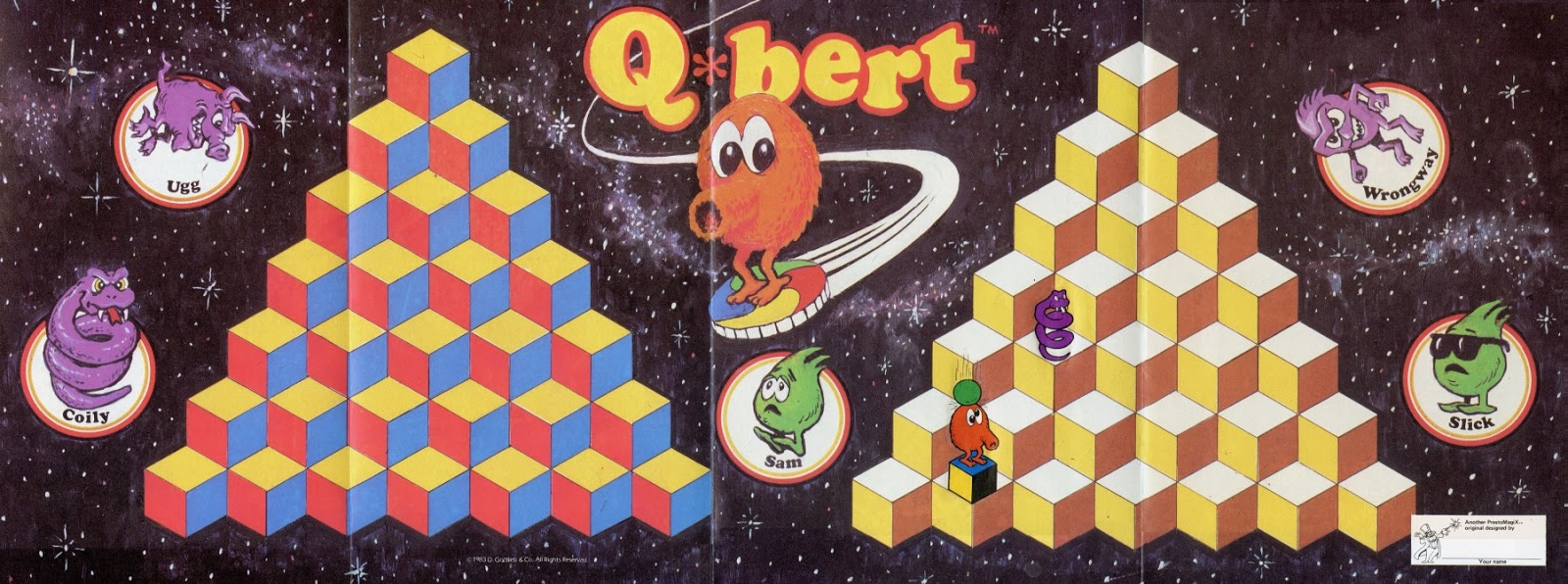 Neon Rocketship: Q*Bert Comes Alive On Paper