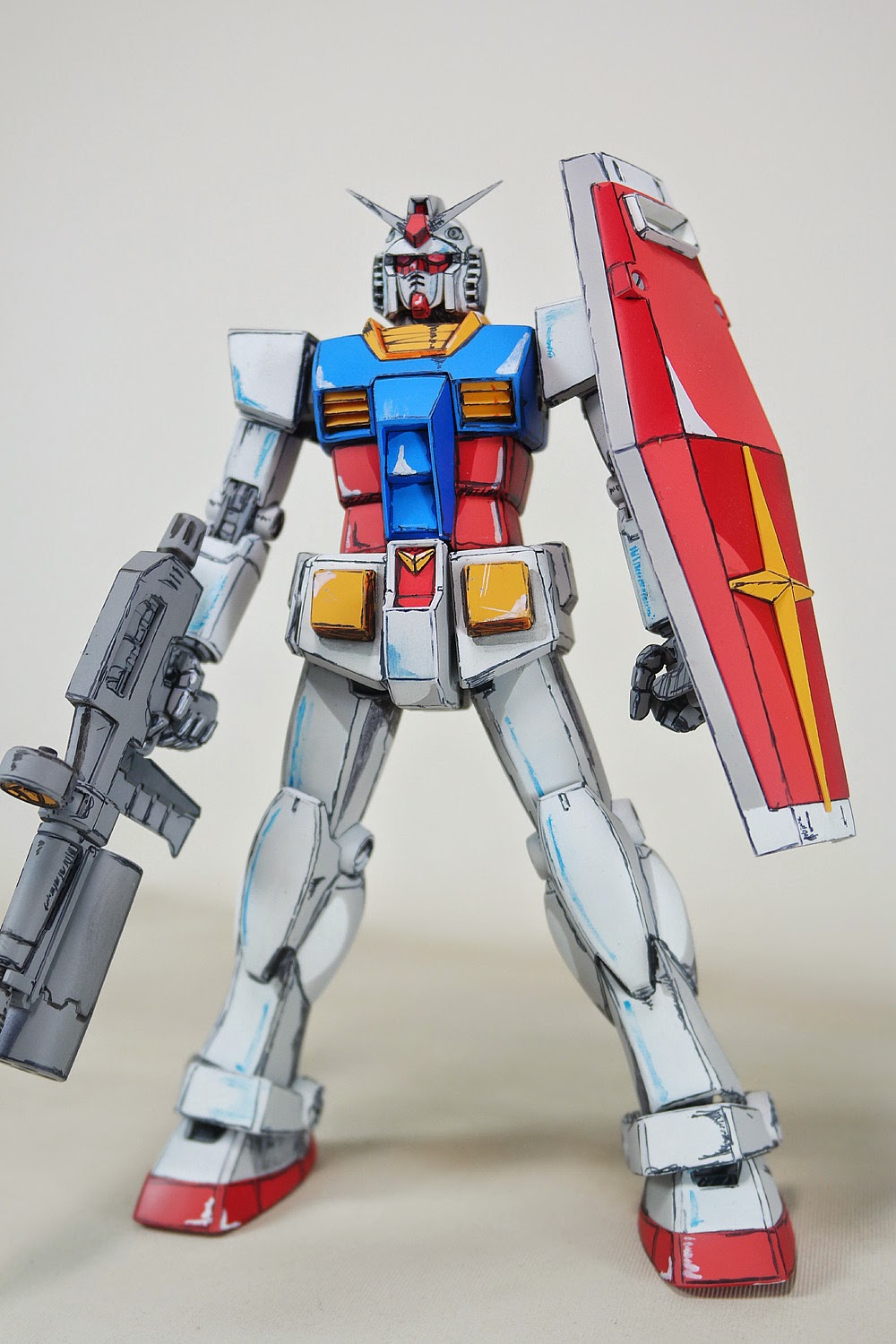 Custom Build: MG 1/100 RX-78-2 Gundam Ver. 2.0 Anime Style Colors ...