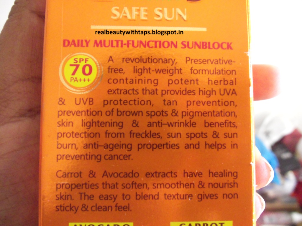 Beauty through my eyes: Lotus Herbals Safe Sun Daily Multifunction ...