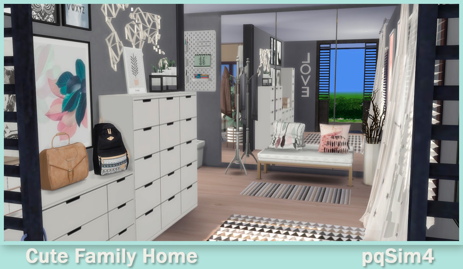 Cute Family Home. The Sims 4 Speed Build.