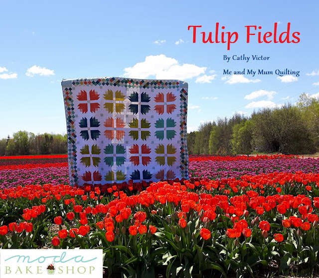 me and my mum quilting: Tulip Fields Quilt