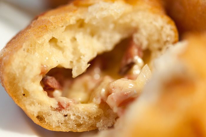 Things wot I Made Then Ate: Ham and cheese doughnuts