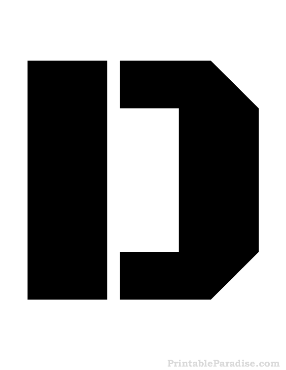 Printable Letter D Stencils - Letter Format