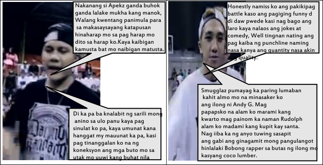 Lyrics and Fliptop Lines: Smugglaz vs Apekz Fliptop Lines