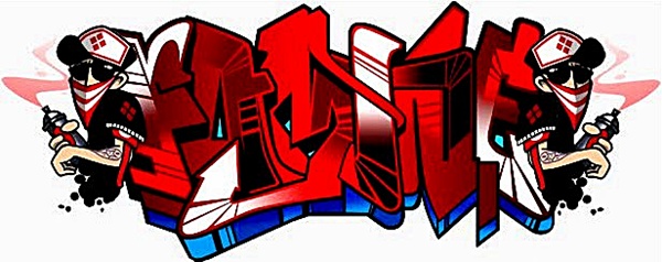 Red Graffiti Alphabet | Digital Graffiti
