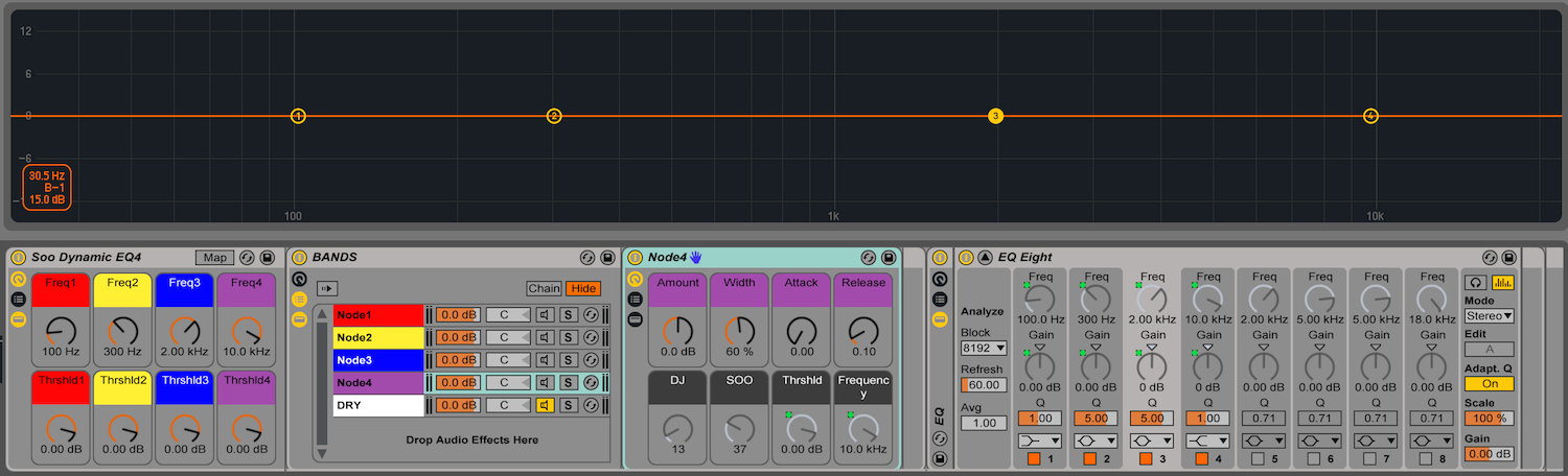 Wood'n'Soo: Soo's Dynamic EQ rack for Ableton Live