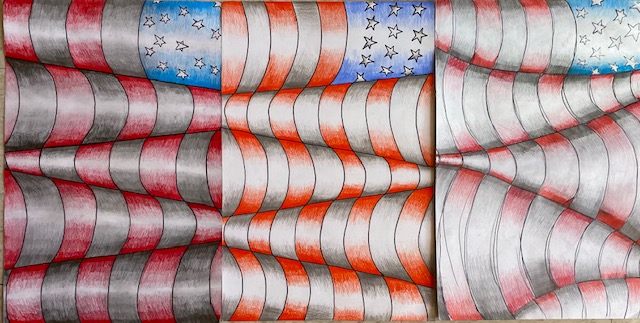 The Lost Sock : Op Art American Flags