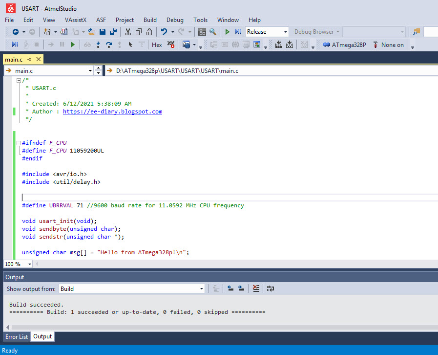 Programming Atmega328p Usart Ee Diary