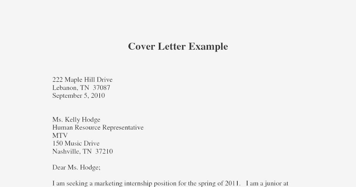 Prospective Cover Letter