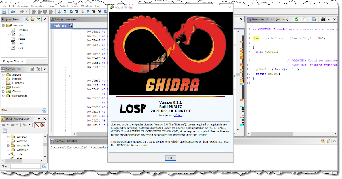 Ghidra Software Reverse Engineering (SRE) Framework yang di buat Oleh