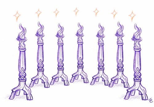 Daily Bible Doodles: Seven Lampstands, Seven Stars