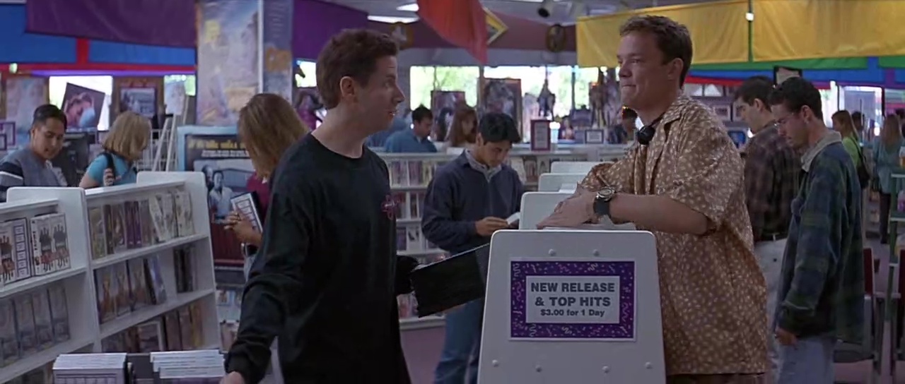 my new plaid pants: Great Moments In Movie Shelves #182