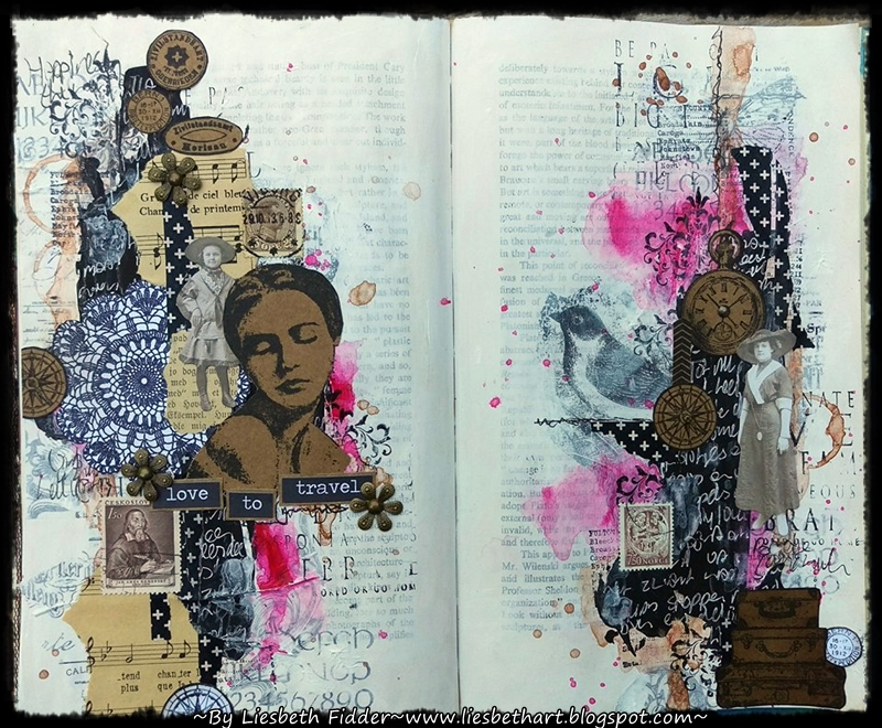 Art Journey Design-team: Art journal spread