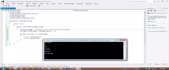 String.Split() Method with Example in C#-trickcode - Free Source code Download & Tutorials-Trickcode