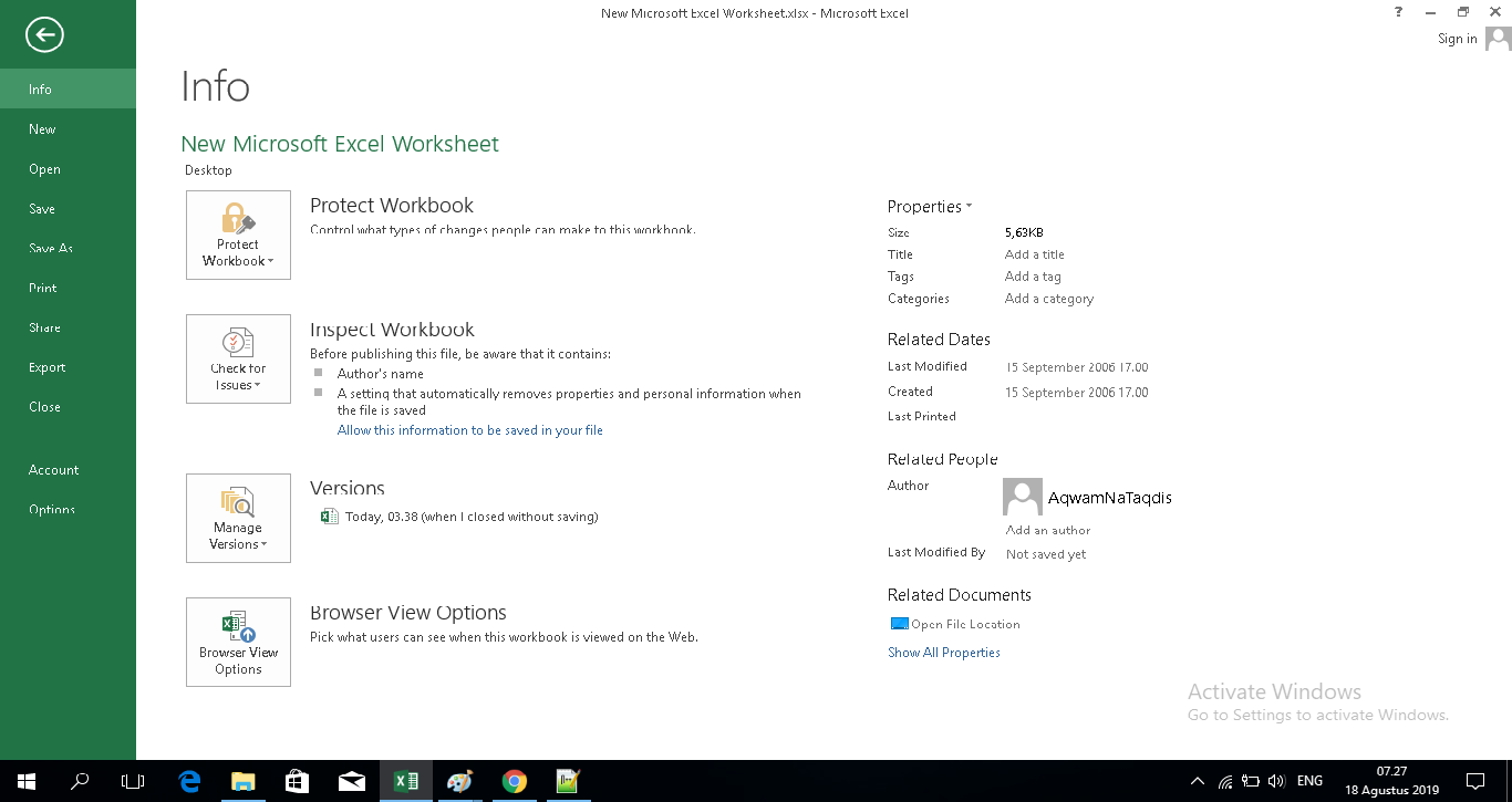 Mengenal Tampilan Lembar Kerja Microsoft Excel 2013 Mengenal Tampilan Lembar Kerja Microsoft Excel 2013