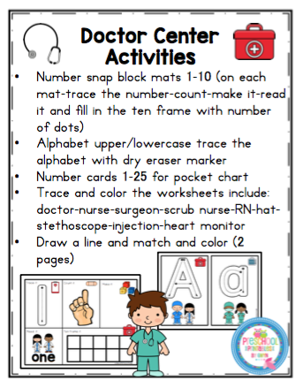 Doctor - Alphabet / Number Cards / Snap Block Mats and More ...