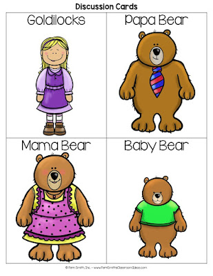 Fern's Freebie Friday - Goldilocks and the Three Bears for Kindergarten ...