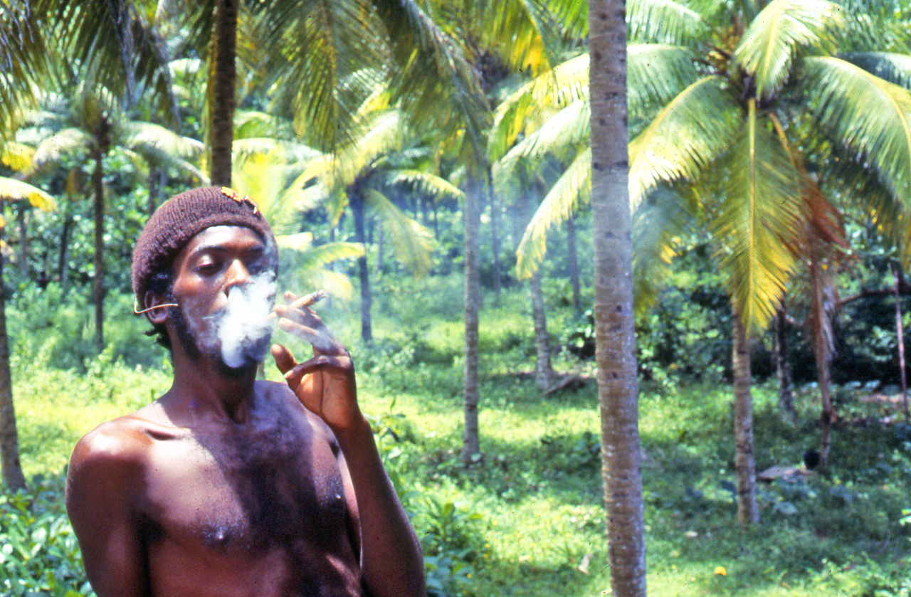 JAHMAN PHOTO ARCHIVES: Rasta with spliff..