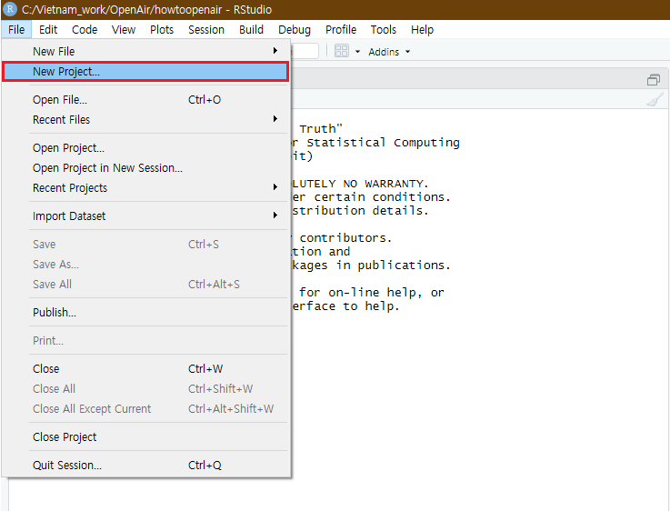 R을 이용한 OpenAir 패키지 기본 사용법 (OpenAir 설치) - KJT's Blog