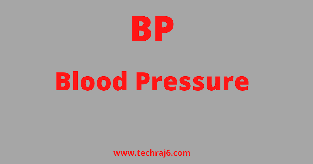 BP full form, What is the full form of BP