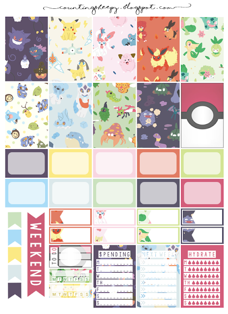 Counting Sheepy: Free Planner Printables - Gotta Catch'em All! (Pokemon)