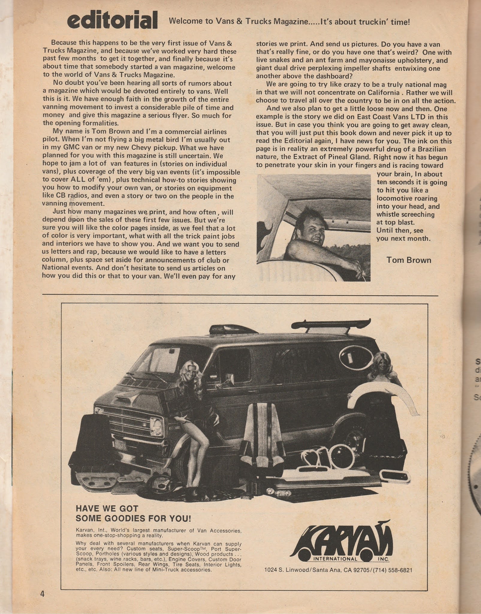 1970's VAN Magazines : Vans And Trucks Magazine #1