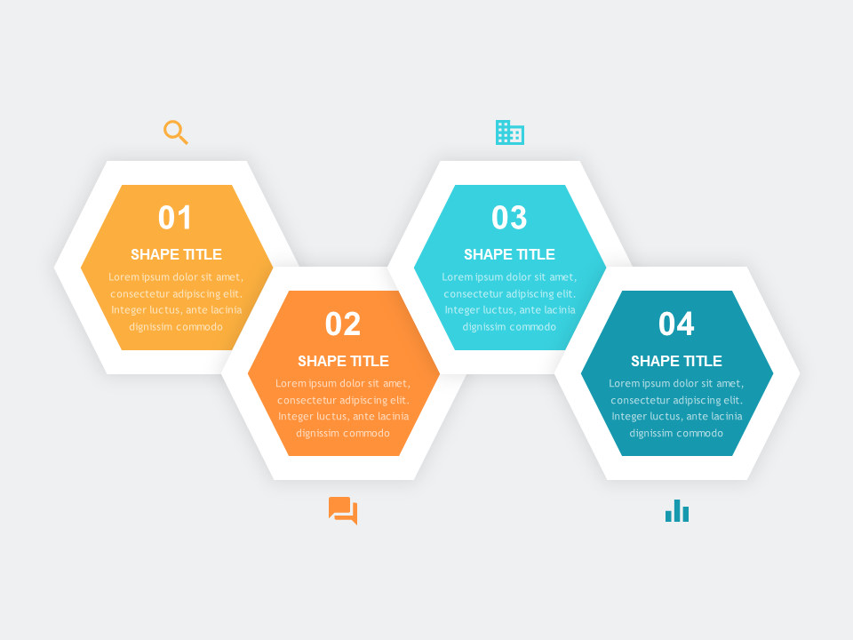 Polygon Horizontal Connect PowerPoint Templates - PowerPoint Free