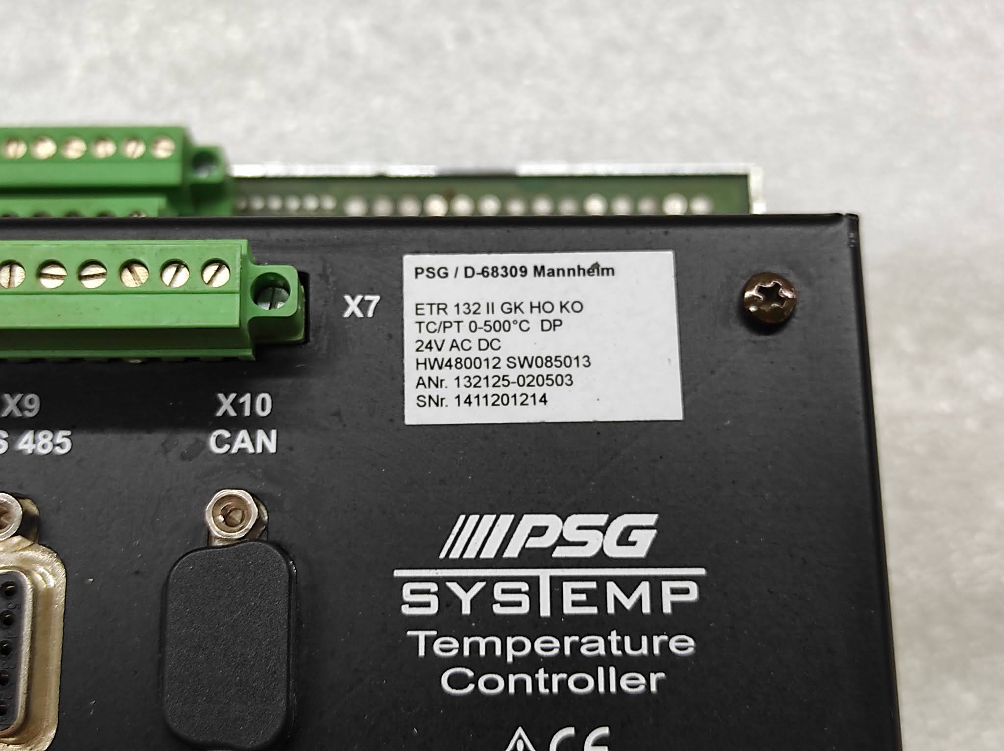 PSG SYSTEMP ETR 132 TEMPERATURE CONTROLLER 132125-020503