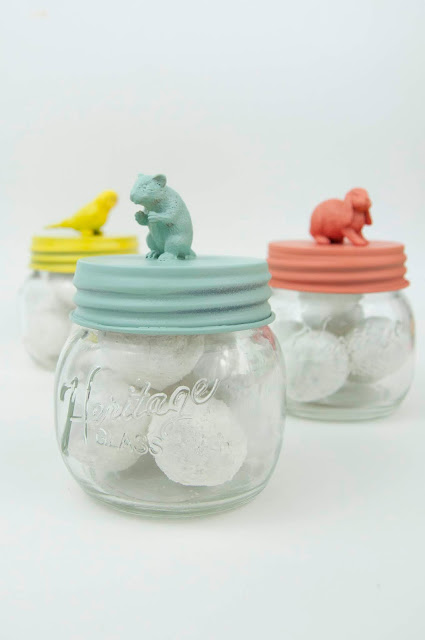 Spring Animal Topped Treat Jars | Jen Gallacher