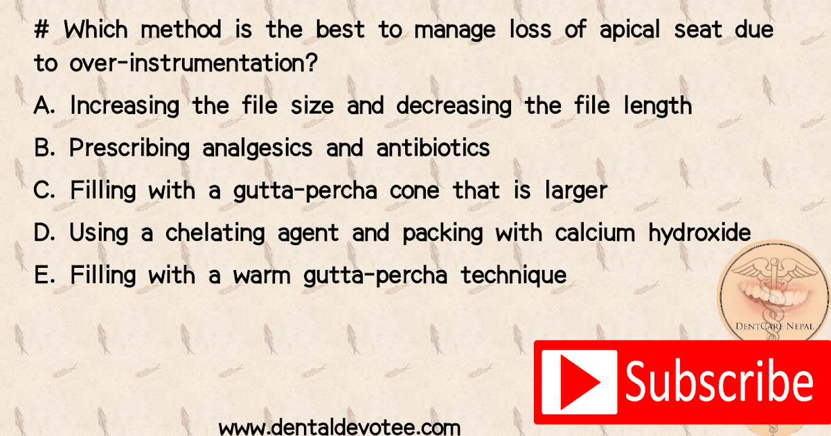 Dentosphere : World of Dentistry: Loss of apical seat due to ...