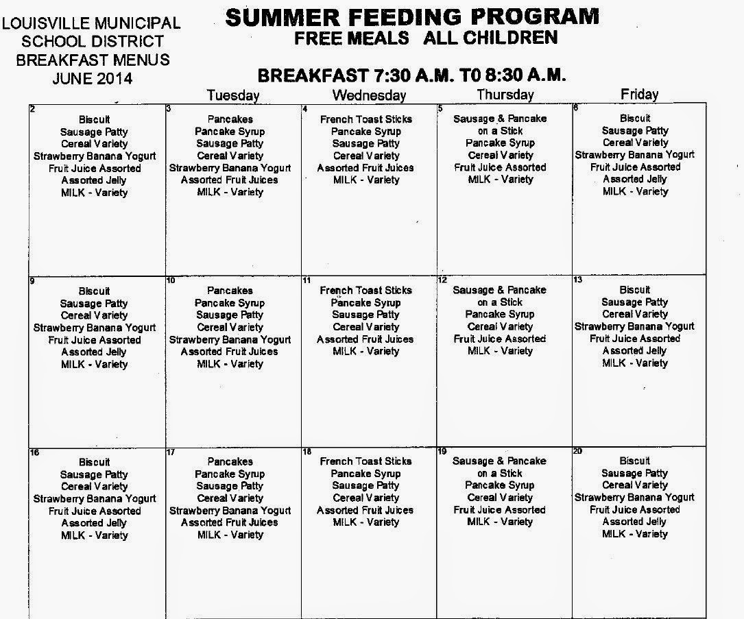 LMSD Lunch and Breakfast Menus: LMSD Lunch and Breakfast Menu- Summer ...