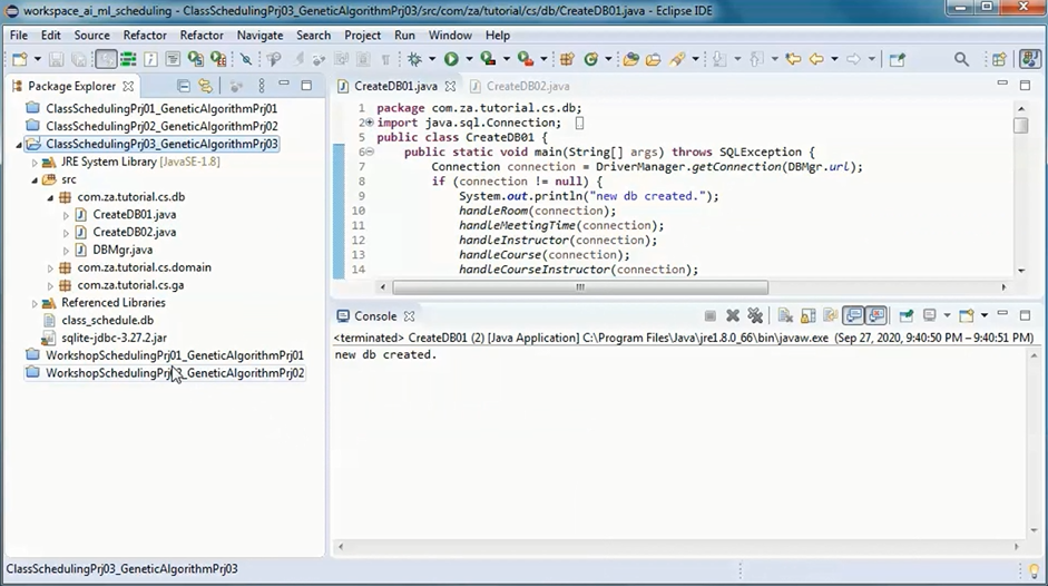 Prototype Project Class Scheduling Application 03 W Genetic