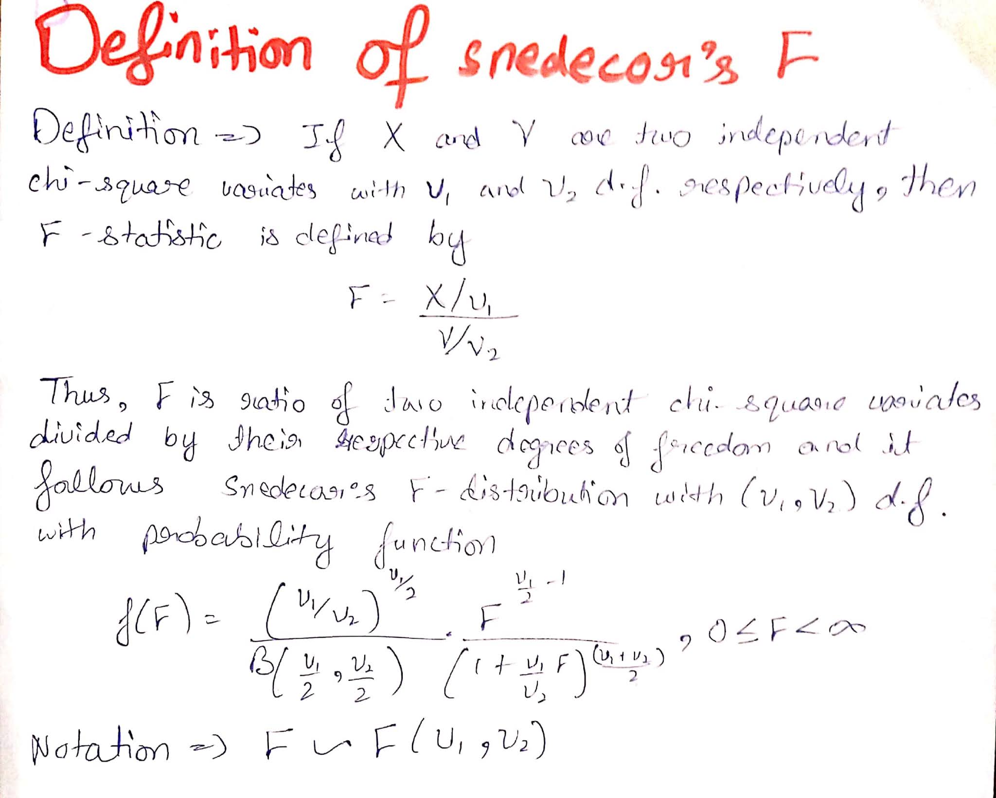 F distribution