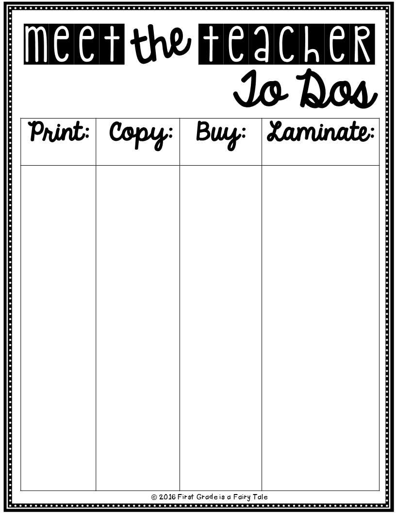 Primary Fairy Tales: Meet the Teacher Night