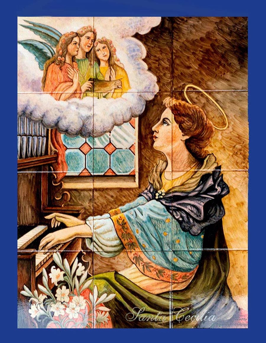 Mosaicos : Mosaico 446.- Santa Cecilia, colección particular.