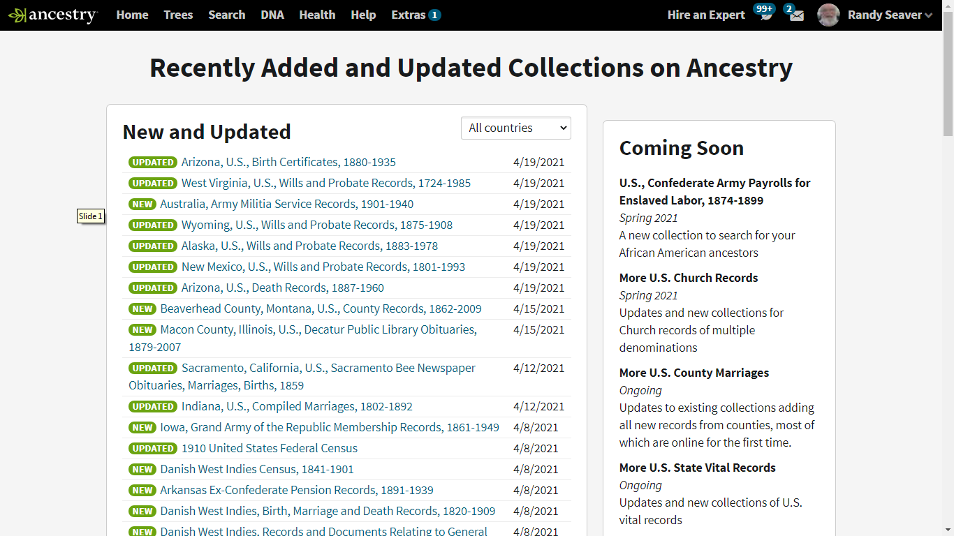 Genea-Musings: Added and Updated Ancestry.com Record Collections - Week ...