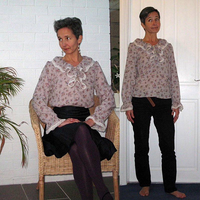 Watch This Lace - Winnie's modern librarian blouse - A Stitching Odyssey